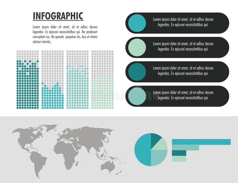 Infographic with Statistics Design Stock Vector - Illustration of ...