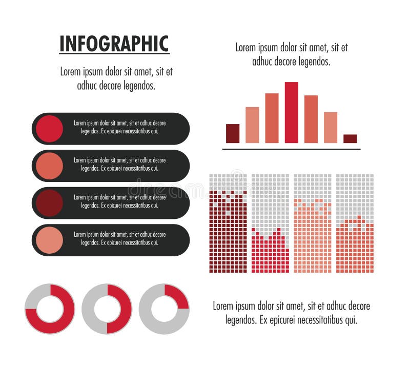 Infographic with Statistics Design Stock Vector - Illustration of ...