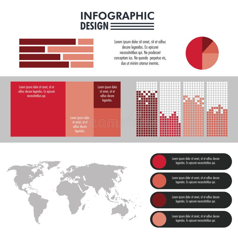 Infographic with Statistics Design Stock Vector - Illustration of ...