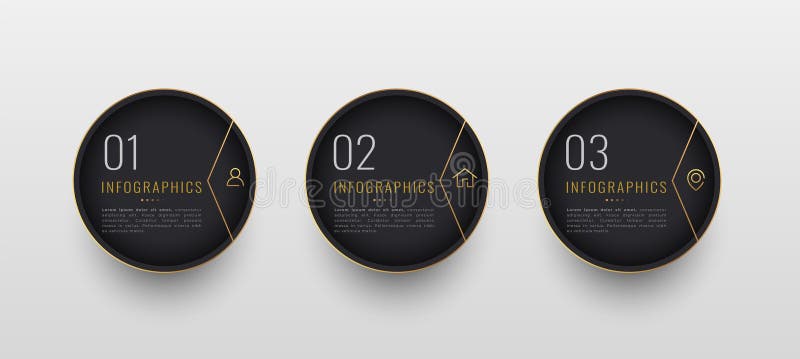 Infographic 3 Step Chart Premium Banner for Your Business Stock Vector ...