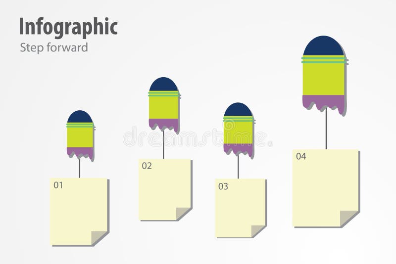 Infographic step forward stock vector. Illustration of elements - 84099321