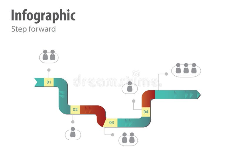 Infographic step forward stock vector. Illustration of diagram - 84096518