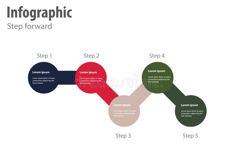 Infographic step forward stock vector. Illustration of elements - 84099321