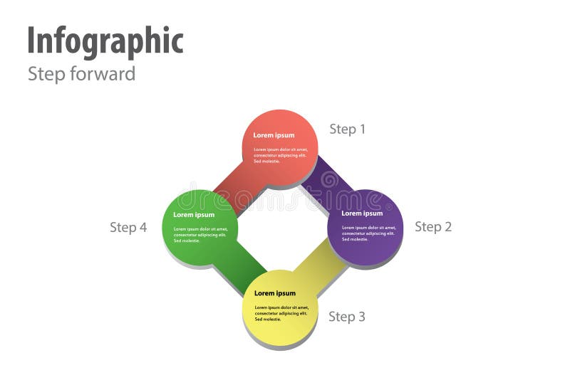Infographic step forward stock vector. Illustration of diagram - 84096518