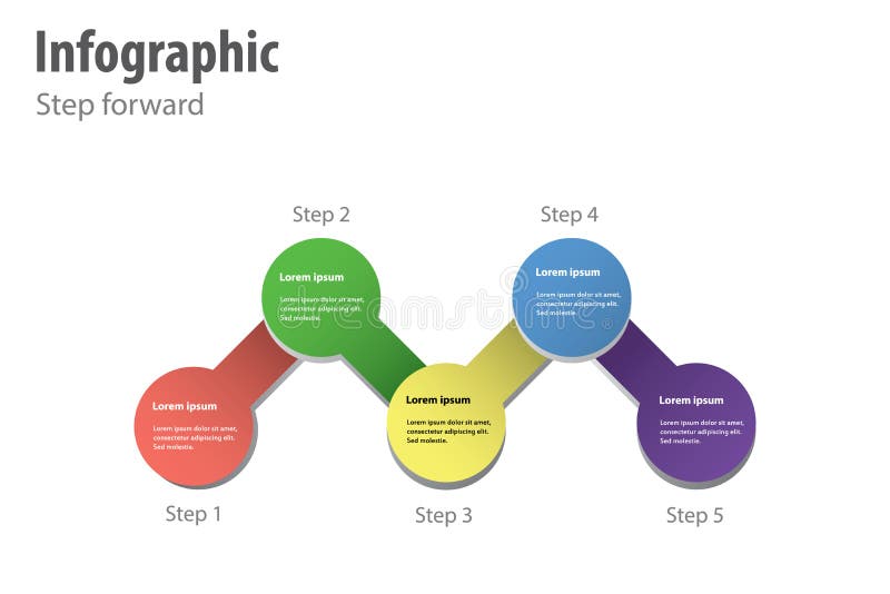 Infographic step forward stock vector. Illustration of elements - 84099321