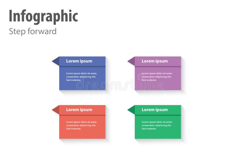 Infographic step forward stock vector. Illustration of elements - 84099321