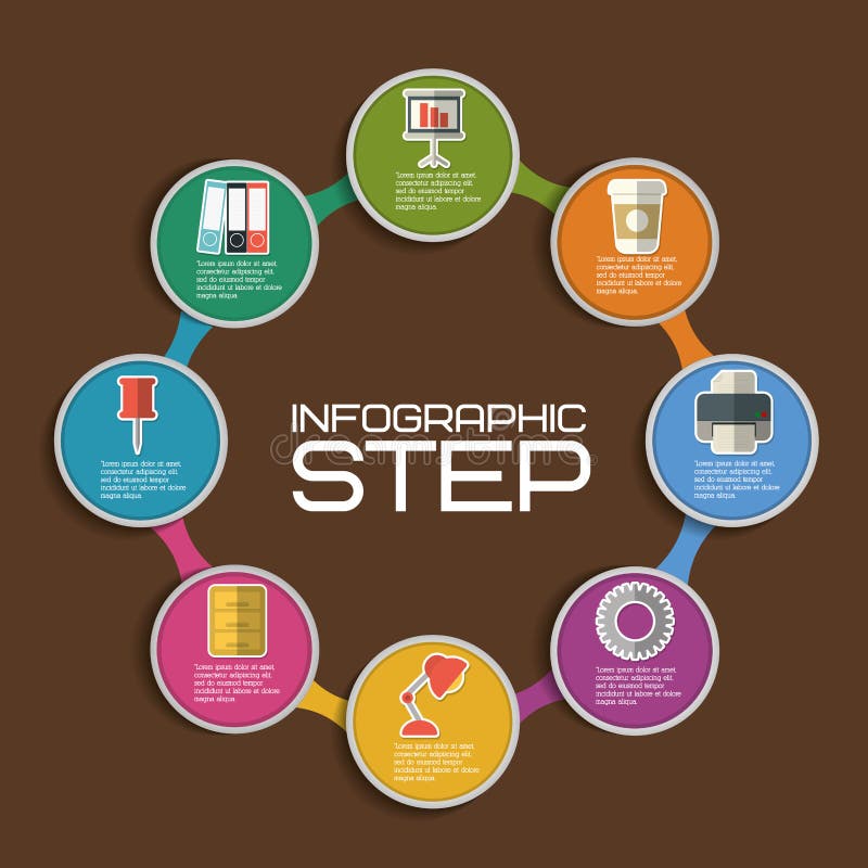 Infographic Step Office Icon. Vector Graphic Stock Vector ...