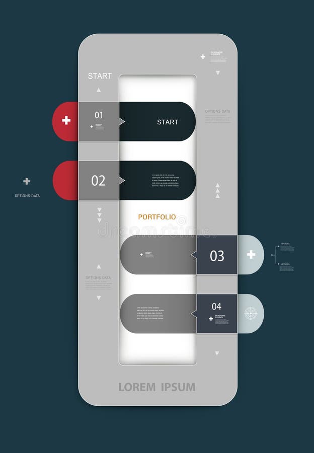 Infographic Step by Step Template Stock Vector - Illustration of ...