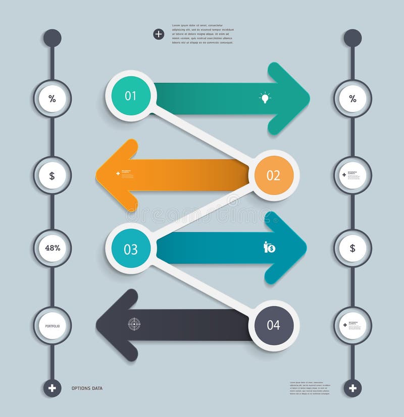 Infographic Step by Step Timeline Template Stock Vector - Illustration ...