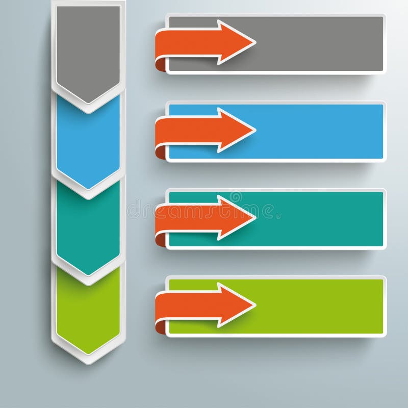 Infographic 4 Steps Arrows Banners Stock Vector - Illustration of arrow ...