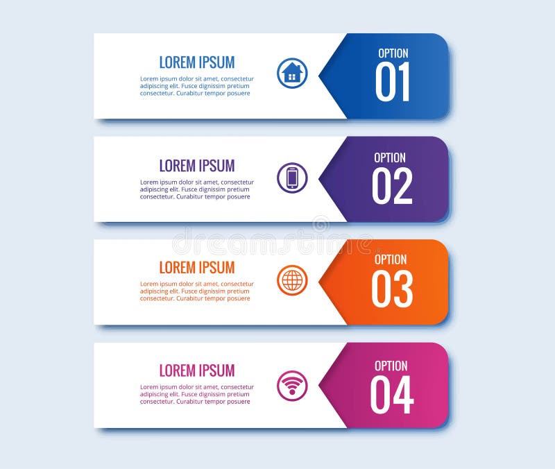Infographic Steps Concept Creative Banner Design Stock Vector ...