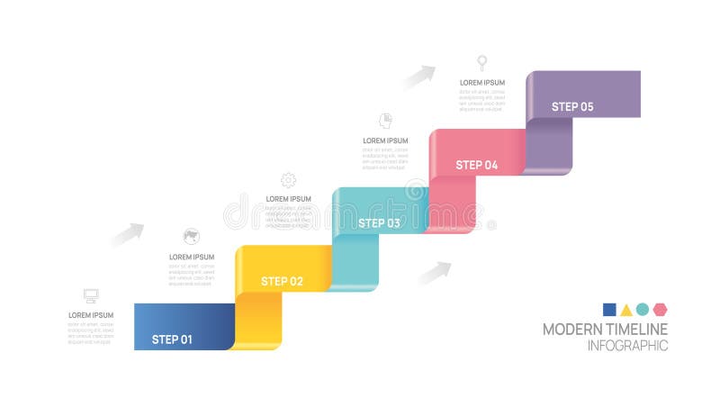 Vector Progress Banners with Colorful Tags. Stock Vector - Illustration ...
