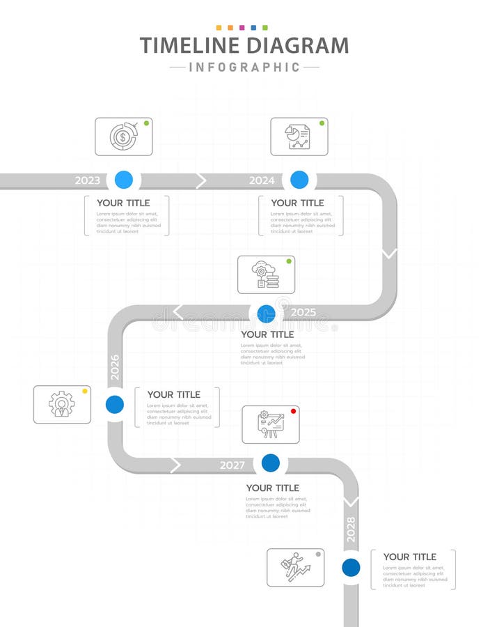 Infographic 6 Steps Modern Timeline Diagram with Road Journey Concept ...