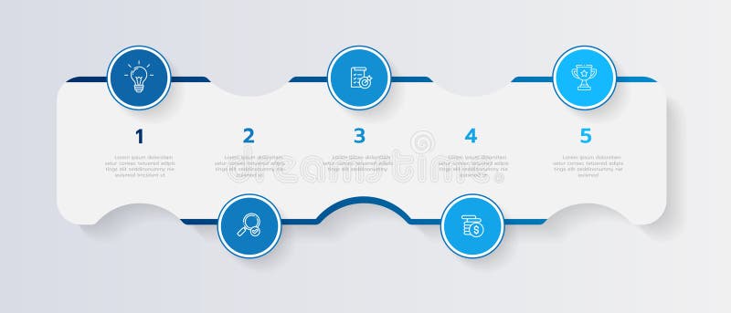 Infographic 5 Steps Modern Timeline Diagram Roadmap with Circle Topic ...