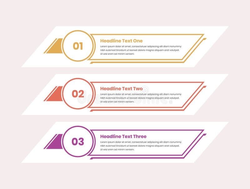 Infographic Steps or Process with Abstract Shapes Stock Vector ...