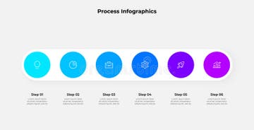 Infographic 6 Steps Process with Circular Graphics, Suitable for ...