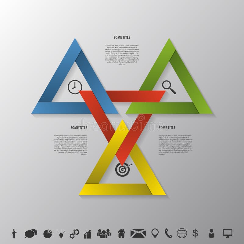 Infographic Strategy in Triangle. Successful Business Stock Vector ...