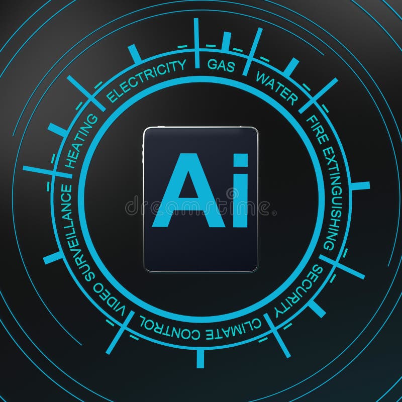 Infographic with Tablet for Smart Room Control Stock Illustration ...