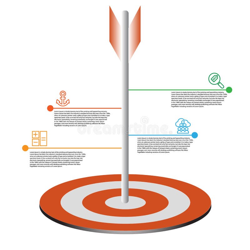 Infographic Target and Arrow Vector Template Process Concept Step for ...
