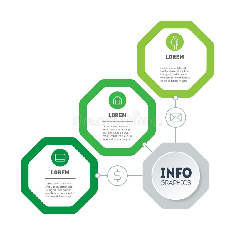 Infographic or Task Tree with 3 Steps. Info Graphic or Report with ...