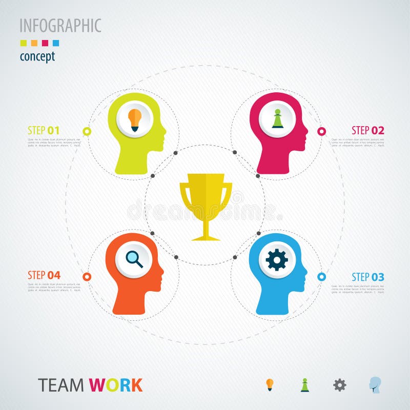 Infographic Teamwork. Business Concept Stock Vector - Illustration of ...