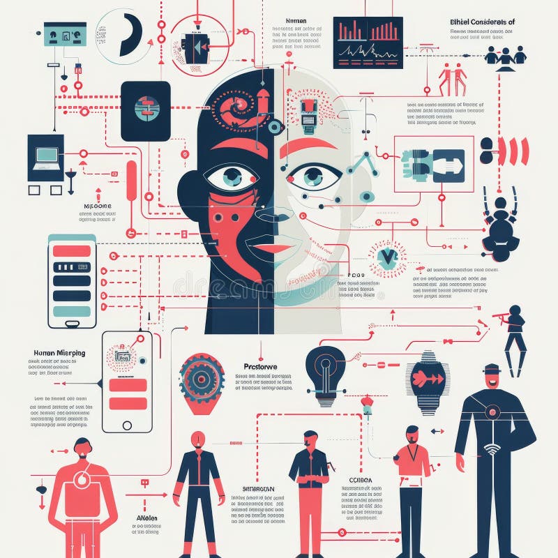 Infographic of Techno-Humanity Stock Illustration - Illustration of ...