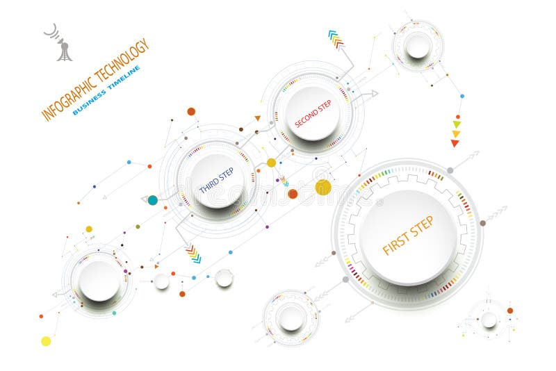 Infographic Technology Template Timeline Hi-tech Digital Stock ...