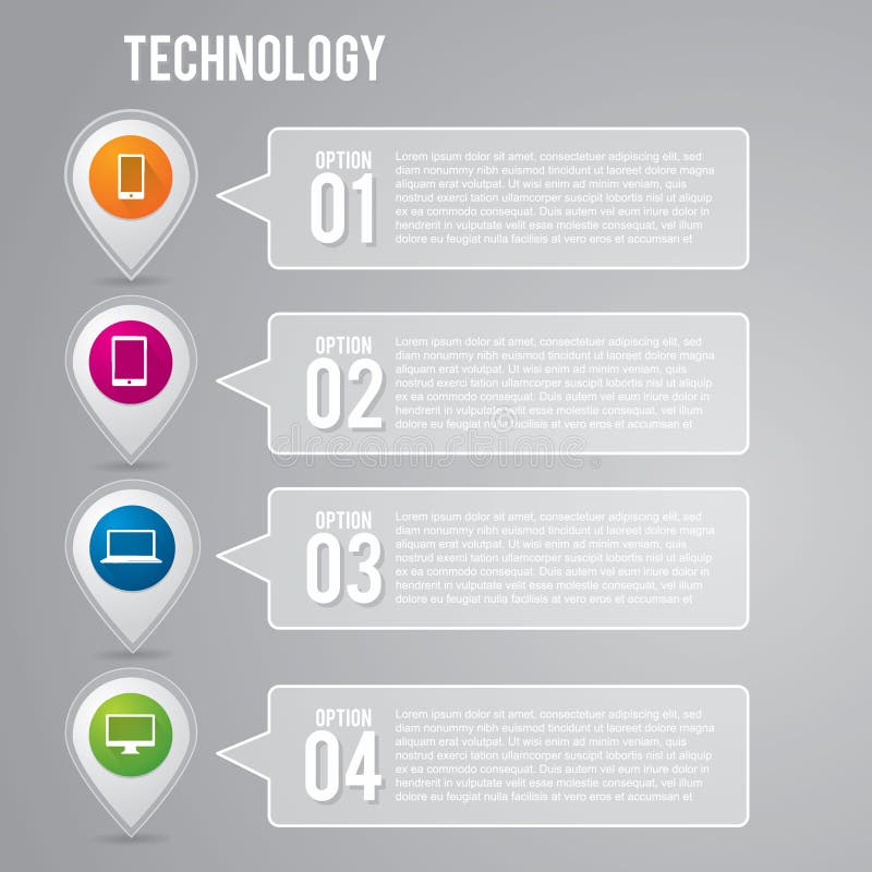 Infographic of Technology. Vector Illustration Decorative Design Stock ...