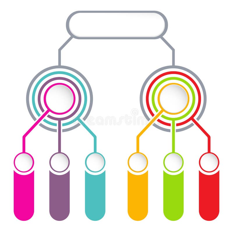 Infographic Template of Branching Items Illustration Graphic Stock ...