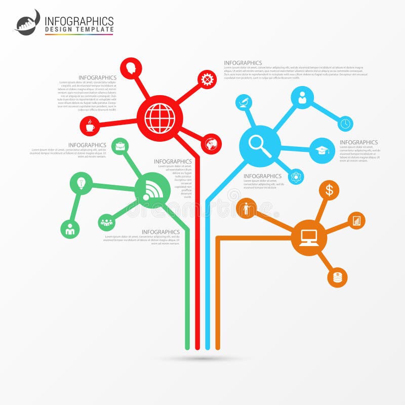 Technology Connection Concept. Abstract Tree Stock Vector ...