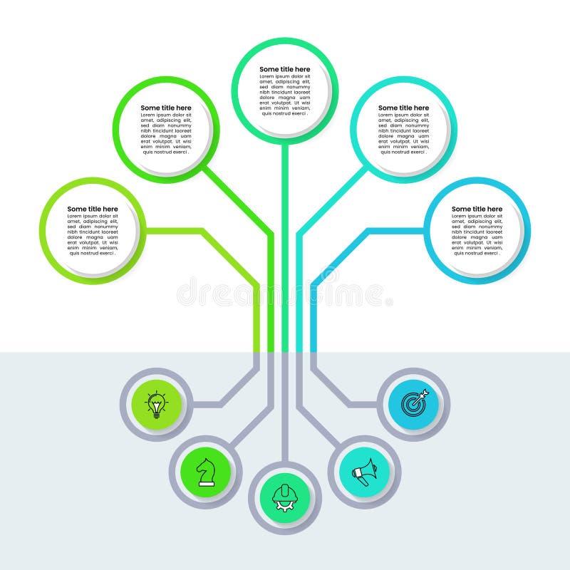 Infographic Template. Abstract Tree with Roots and 5 Steps Stock Vector ...