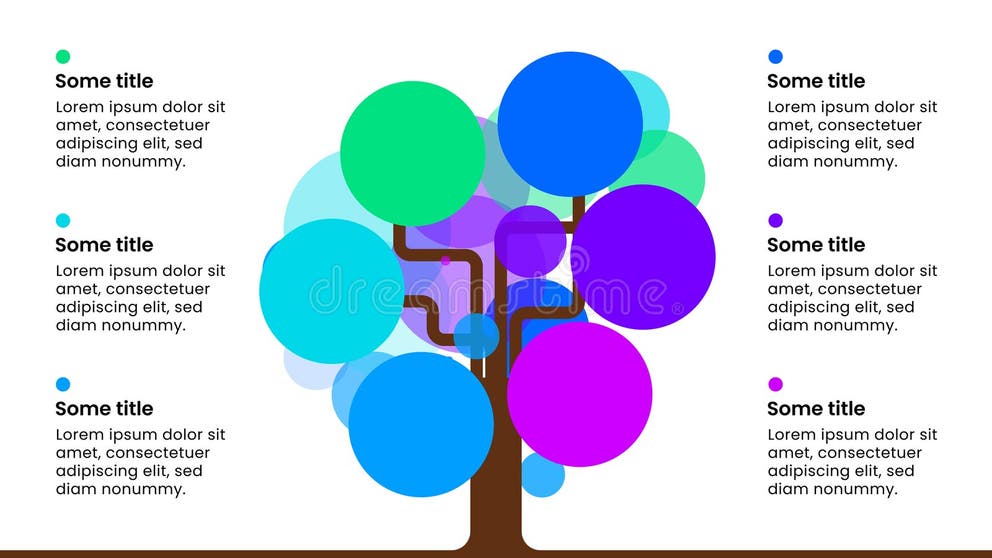 Infographic Template. Abstract Tree with 6 Steps Stock Vector ...