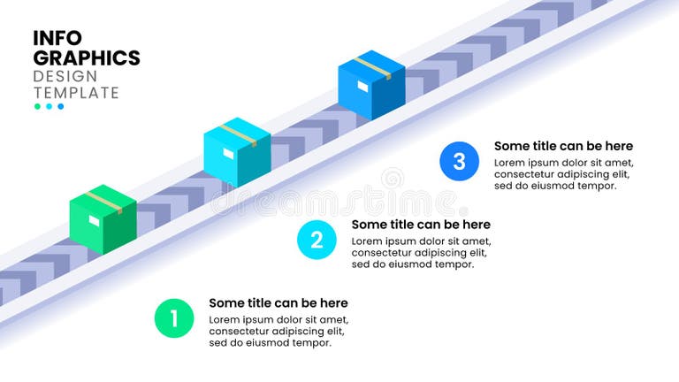 Infographic Template. 3 Boxes with Numbers and Text Stock Vector ...