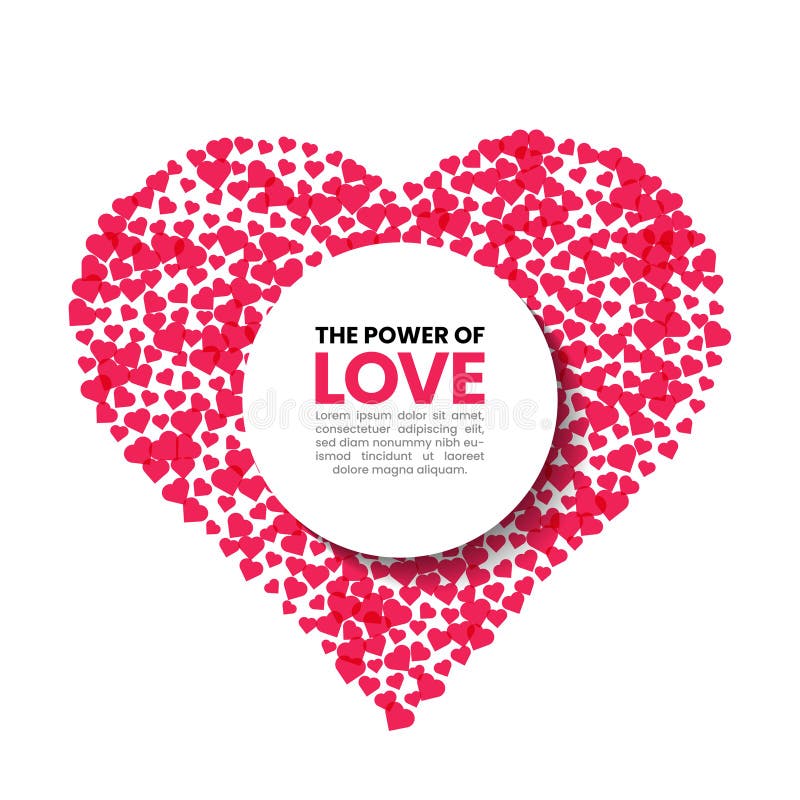 Infographic Template. Bubble with Hearts and Text in the Middle Stock ...