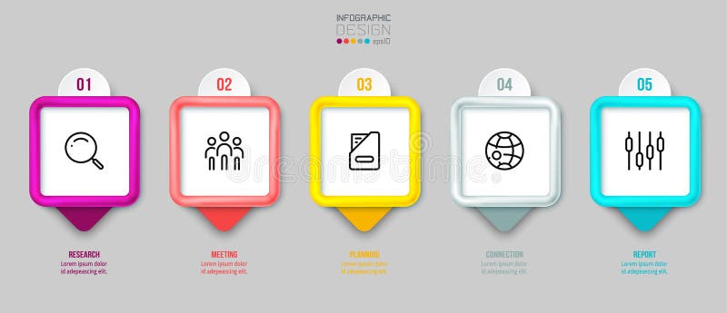 Infographic Template Business Concept with Step Stock Vector ...