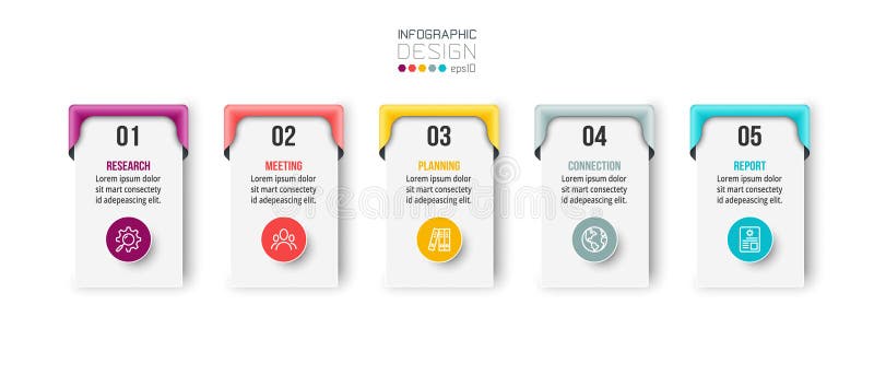 Infographic Template Business Concept with Step Stock Illustration ...