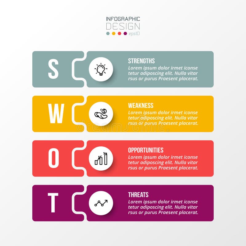 Infographic Template Business Concept with Swot Analysis Stock Vector ...