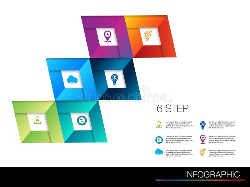 6 Step Framework Infographic Template for Presentation Stock ...