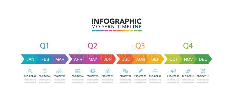 Infographic Template for Business Months Timeline Diagram Stock Vector ...