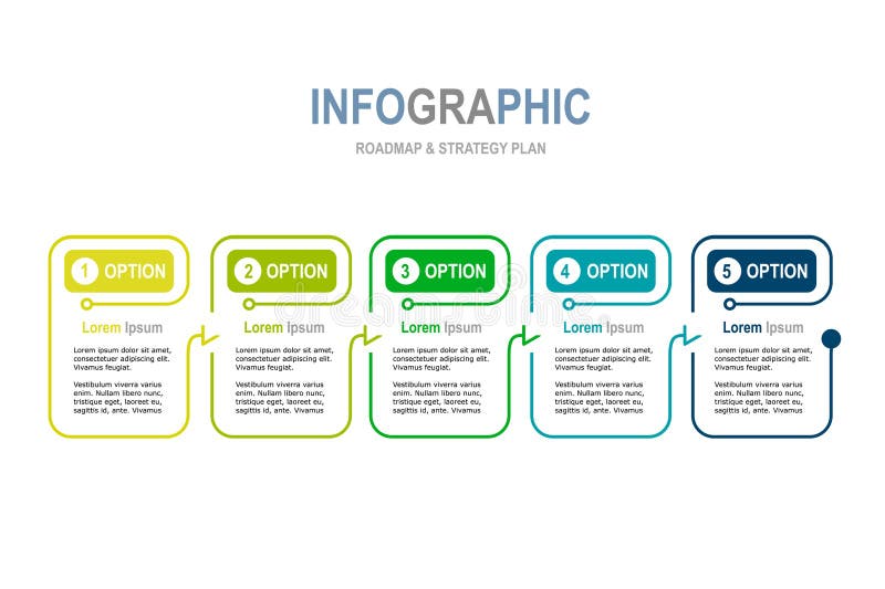 Infographic Template for Business Plan ,strategy, Roadmap. 5 Steps ...