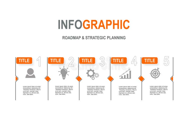 Infographic Template for Business Plan ,strategy, Roadmap. 5 Steps ...