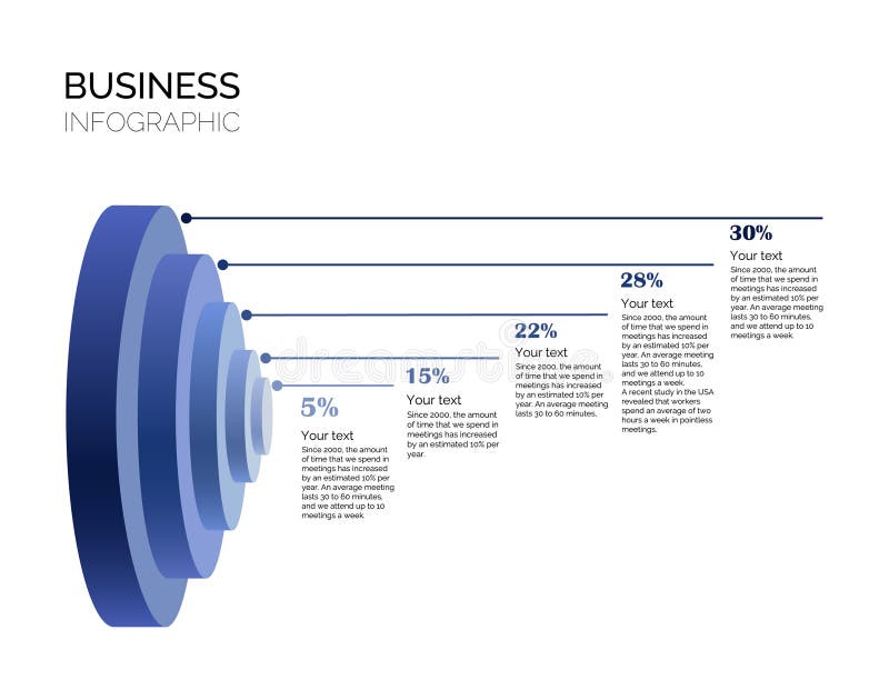 Five Arrows Percentage Chart Template for Presentation Stock Vector - Illustration of editable ...