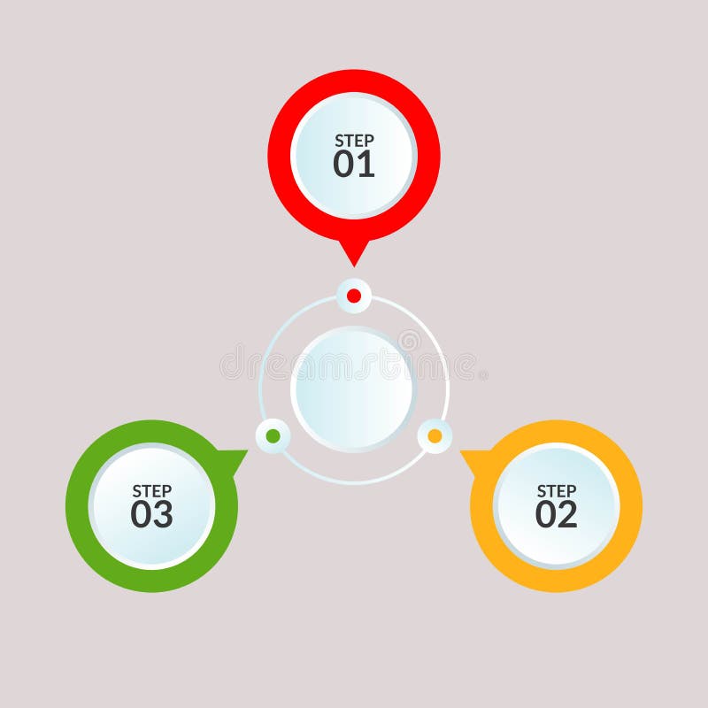 Infographic Template of Circle Connection for Use in Workflow Di Stock ...