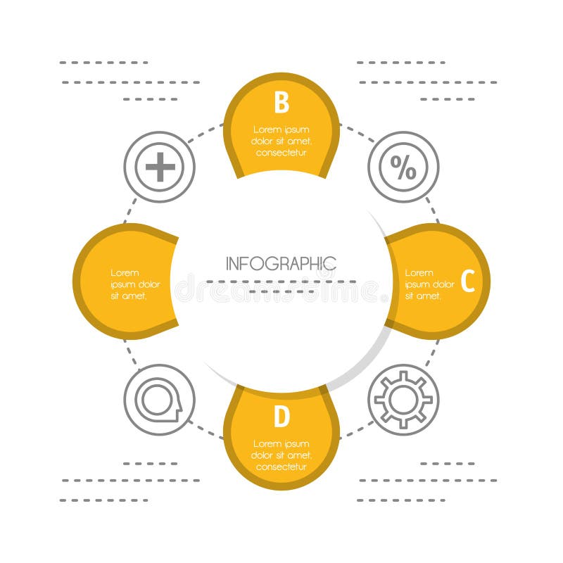 Infographic Template Circle and Steps Number Information Stock Vector ...