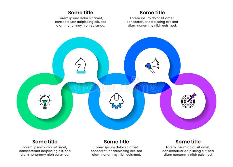Five Connected Circles Stock Illustrations – 215 Five Connected Circles ...