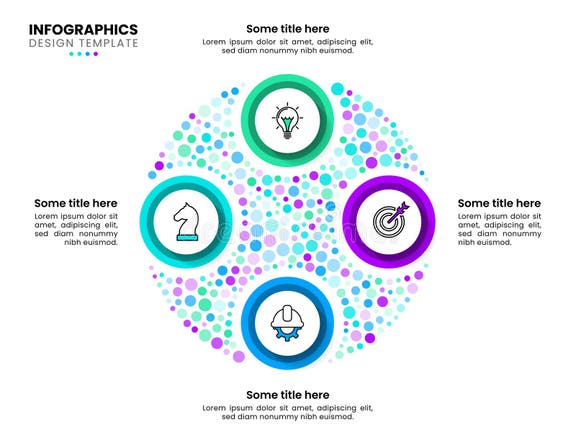 Infographic Template. 4 Circles with Icons and Bubbles Stock Vector ...