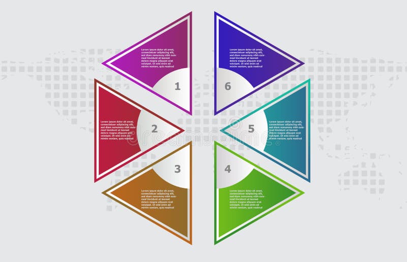 Infographic Template Colorful Modern Hexagon Round Topic , Presentation ...