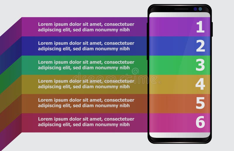 Infographic Template Column Graph Topic with Mobile Tablet Phone ...