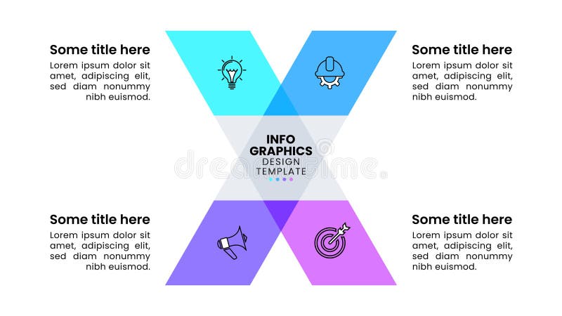 Infographic Template. Cross with Icons and 4 Steps Stock Vector ...