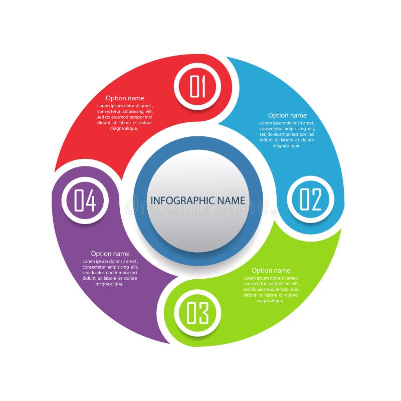 Infographic with Rounded Style Stock Vector - Illustration of report ...
